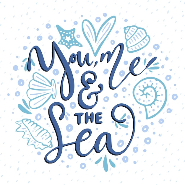 Charming Coastal Lettering: 'You & the Sea' | Jiffy Designs