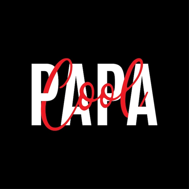 Vibrant Papa Text Logo with Red Accents | Jiffy Designs