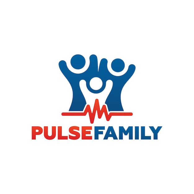 Vibrant Family Heartbeat Logo Celebrating Unity and Wellness | Jiffy ...