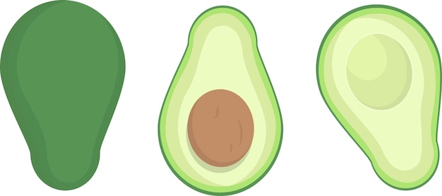 Vibrant Avocado Illustration Collection with Diverse Shapes | Jiffy Designs