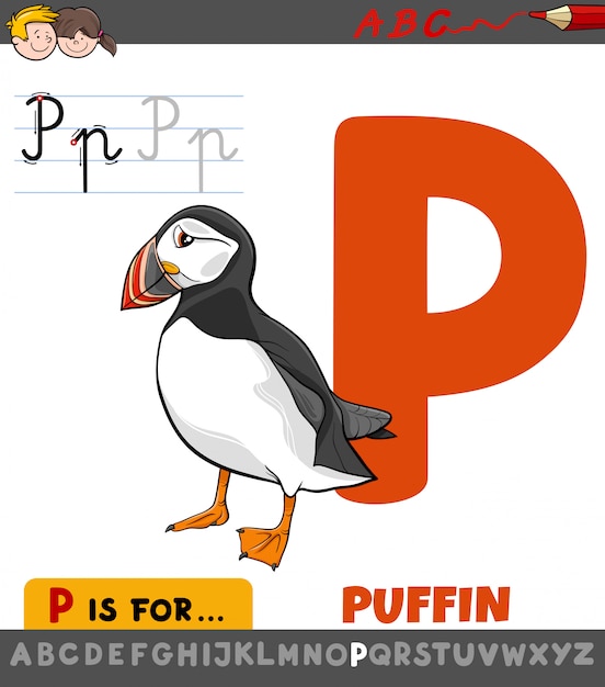 Vibrant Puffin Illustration with Playful Alphabet | Jiffy Designs