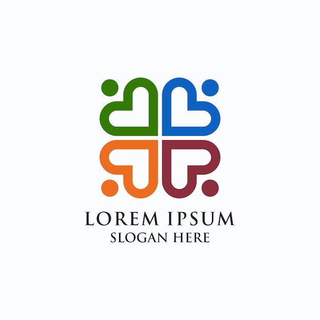 Vibrant Geometric Heart-Shaped Logo with Slogan | Jiffy Designs