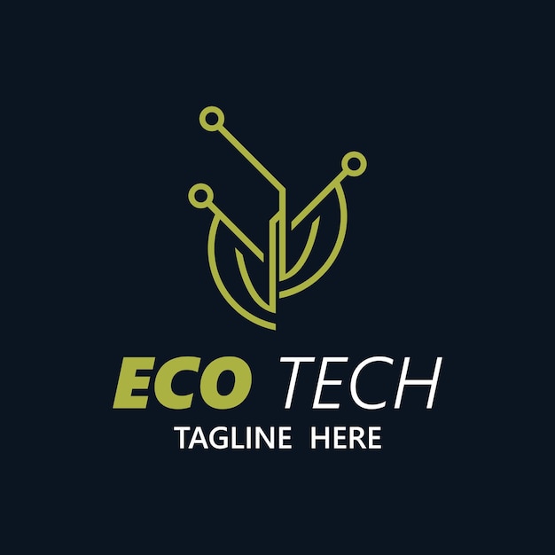 Sleek Eco Tech Logo with Stylized Leaf Shapes | Jiffy Designs