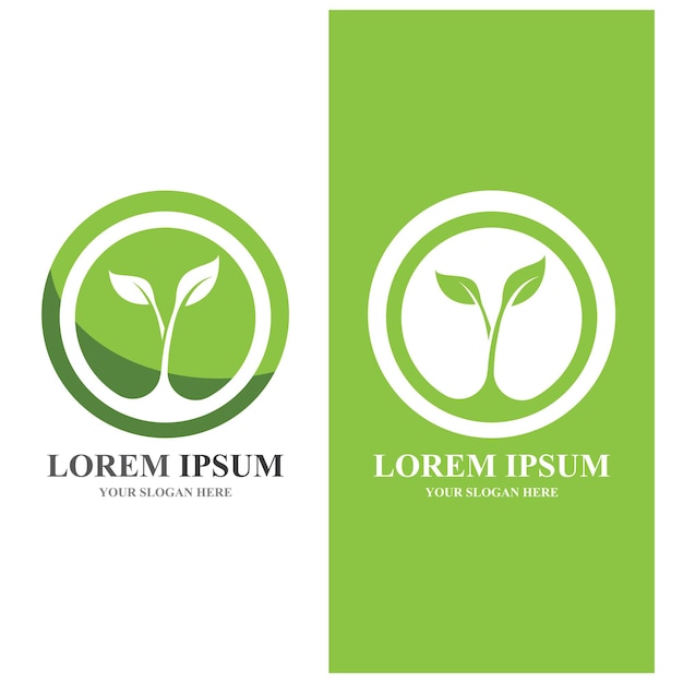 Minimalist Green Sprout Logos with Brand Name | Jiffy Designs