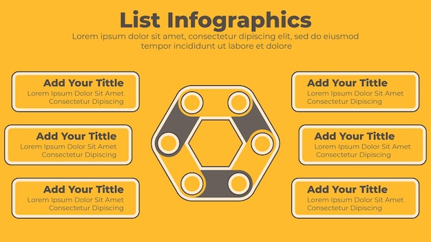 Vibrant List Infographic with Interlocking Hexagon Elements | Jiffy Designs