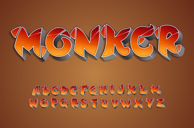 Vibrant Graffiti-Inspired Monker Font with Dynamic Lettering | Jiffy ...
