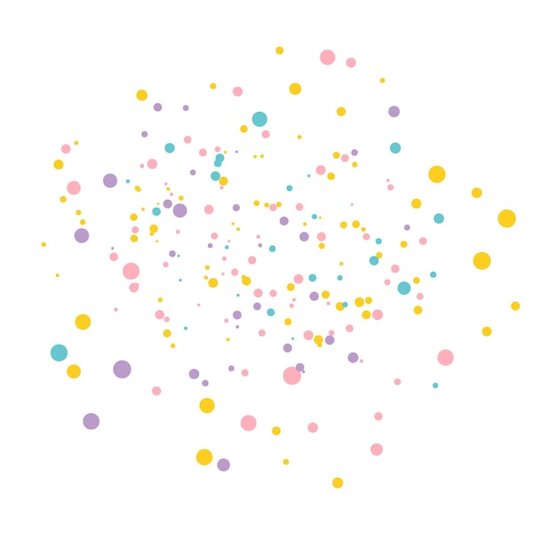 Vibrant Confetti Celebration: Colorful Dots Adorn the Frame | Jiffy Designs