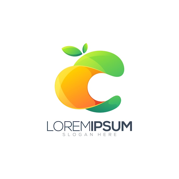 Vibrant Citrus Fruit Logo with Leaf Accents | Jiffy Designs