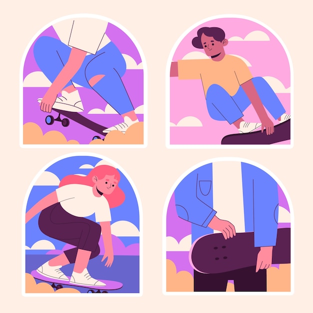 Vibrant Collection of Diverse Characters Engaged in Everyday Activities ...