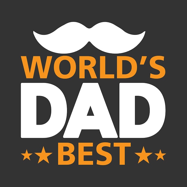 Stylish Mustache Design Celebrating World's Best Dad | Jiffy Designs