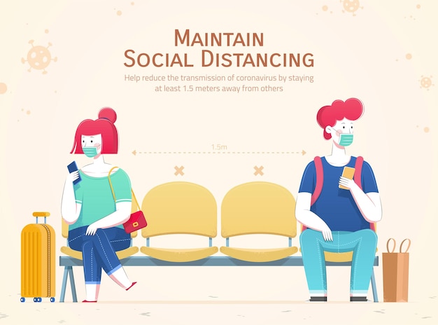 People Maintaining Safe Distance in Public Space | Jiffy Designs