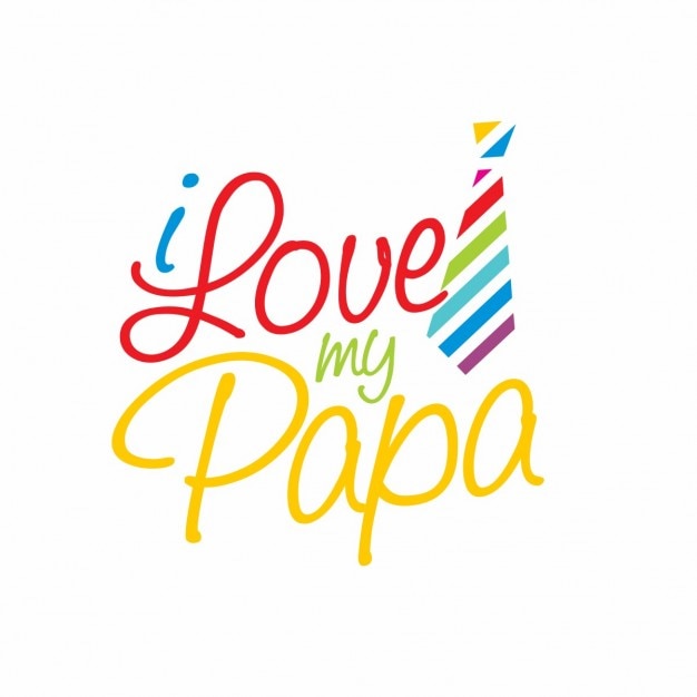 Vibrant 'Love My Papa' Text Design with Colorful Typography | Jiffy Designs
