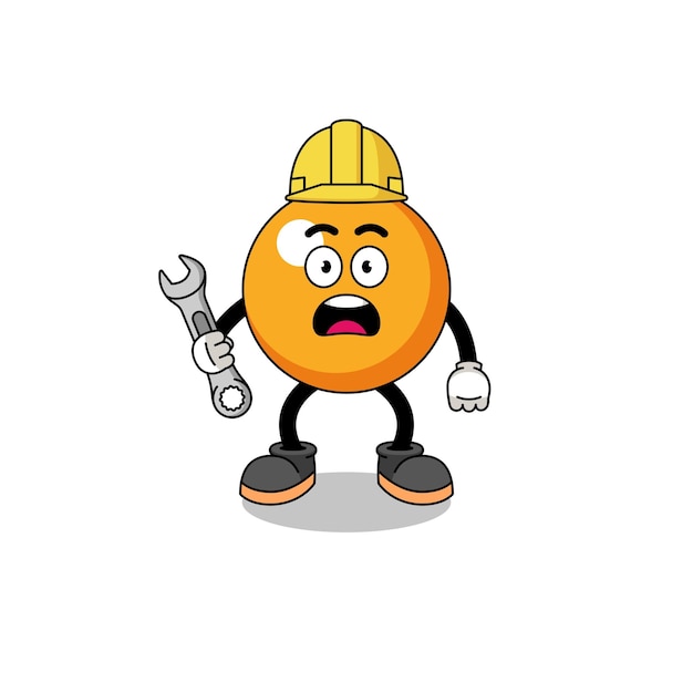 Cheerful Construction Worker Emoji Holding a Wrench | Jiffy Designs