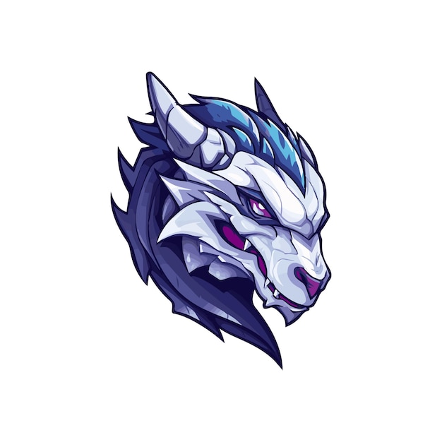 Majestic Ice Dragon Head with Striking Crystalline Features | Jiffy Designs