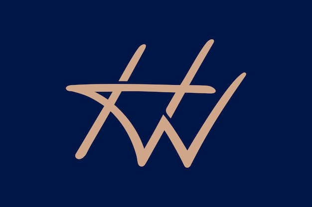 Stylized Crossed Wooden Sticks on Navy Blue Background | Jiffy Designs