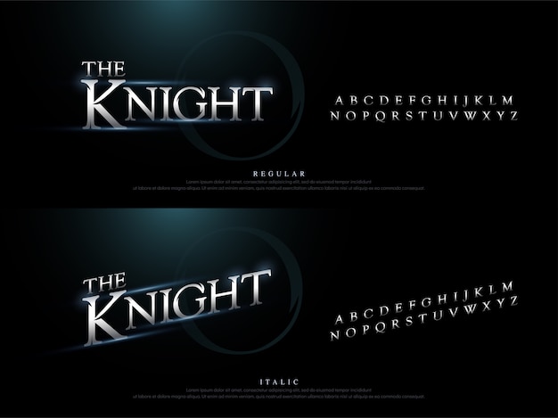 Regal and Commanding 'The Knight' Logo Design with Elegant Typeface ...