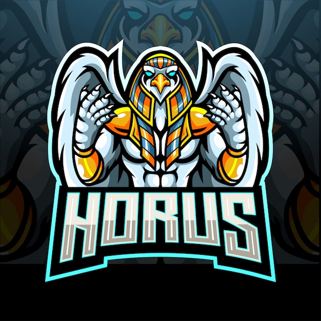 Fierce Horus Mascot Emblem in Bold Colors | Jiffy Designs