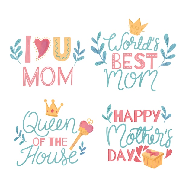 Vibrant Mother's Day Themed Typographic Collection | Jiffy Designs