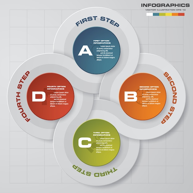 Circular Infographic Design with Four Interconnected Steps | Jiffy Designs