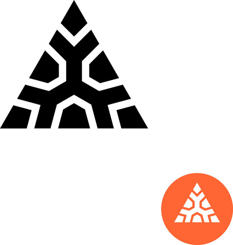 Triangle Ancient Tribal Style Logo Monumental Strong Sign | Jiffy Designs