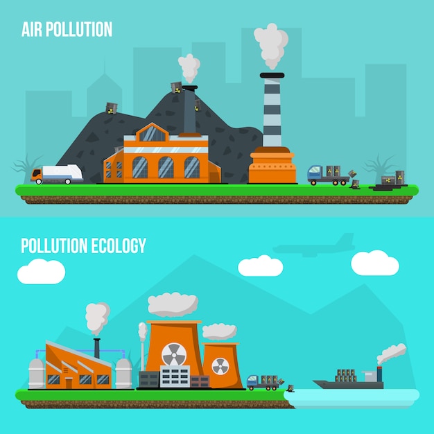 Vibrant Illustrations Depicting Air Pollution and Ecology | Jiffy Designs