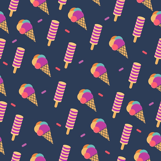Vibrant Ice Cream Cones Dance Across the Night Sky | Jiffy Designs