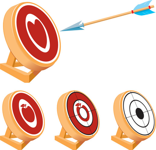 Small Set Of Targets For Archery. Simple Target, The Target In Form Of ...