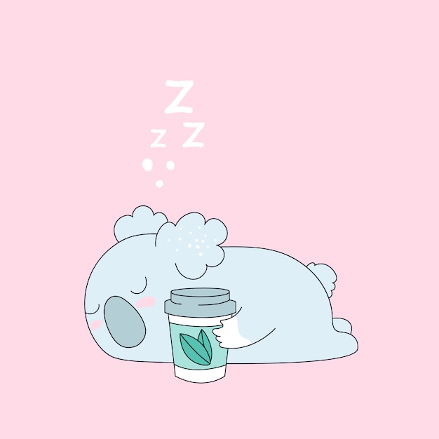 Snoozing Elephant Sipping on Refreshing Drink | Jiffy Designs