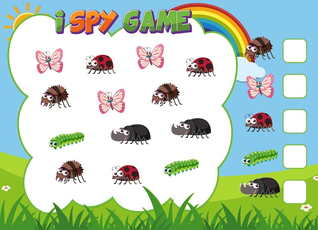 Delightful I Spy Game with Vibrant Bugs and Butterflies | Jiffy Designs