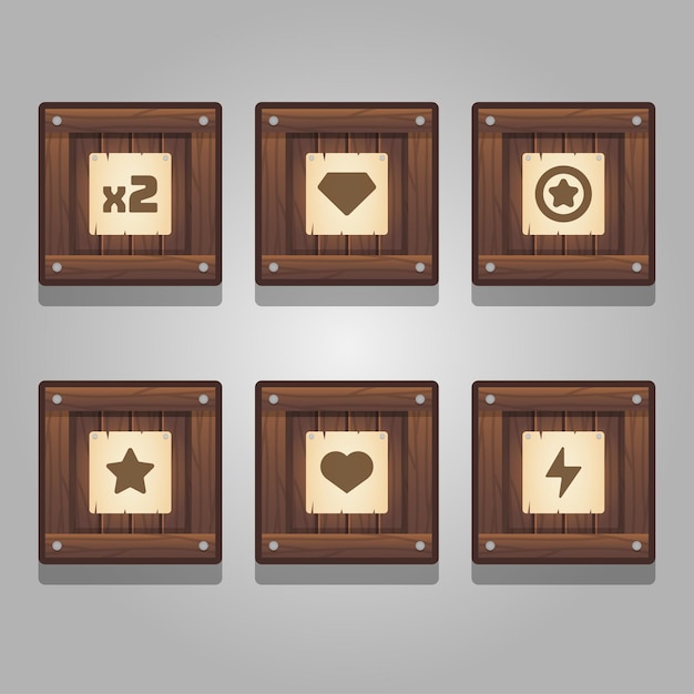 Rustic Wooden Frames with Iconic Graphic Symbols | Jiffy Designs