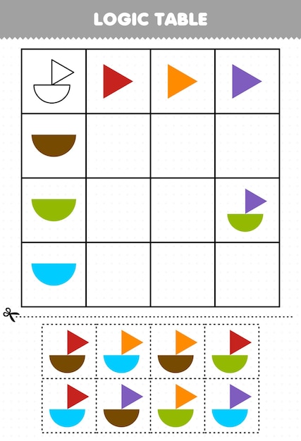 Vibrant Geometric Shapes: A Versatile Logic Table Collection | Jiffy ...