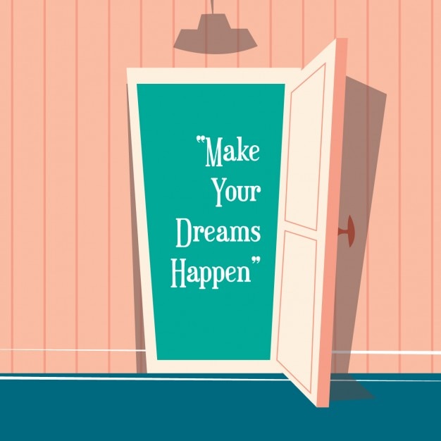 Motivational Door Illustration with Inspiring Quote | Jiffy Designs