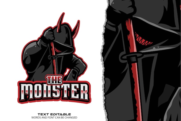 Fearsome Mascot: The Menacing Monster Logo | Jiffy Designs