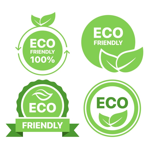 Vibrant Eco-Friendly Emblem Collection with Leaf Motifs | Jiffy Designs