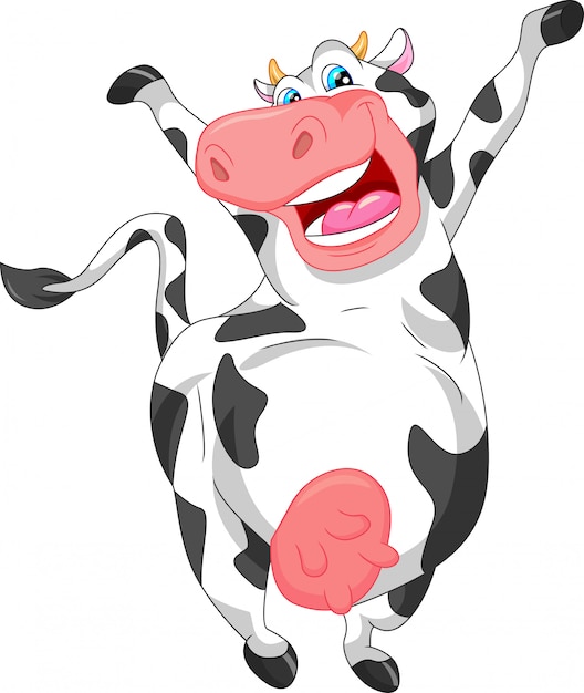 Joyful Cow Leaping with Enthusiasm and Delight | Jiffy Designs