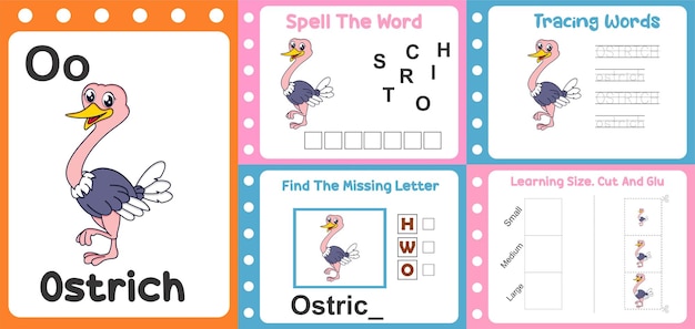 Vibrant Ostrich Educational Worksheet with Engaging Activities | Jiffy ...