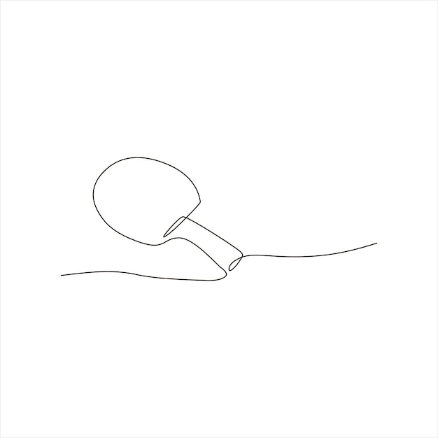 Minimalist Ping Pong Paddle Silhouette | Jiffy Designs