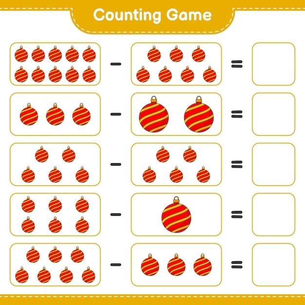 Festive Ornament Counting Activity for Kids | Jiffy Designs