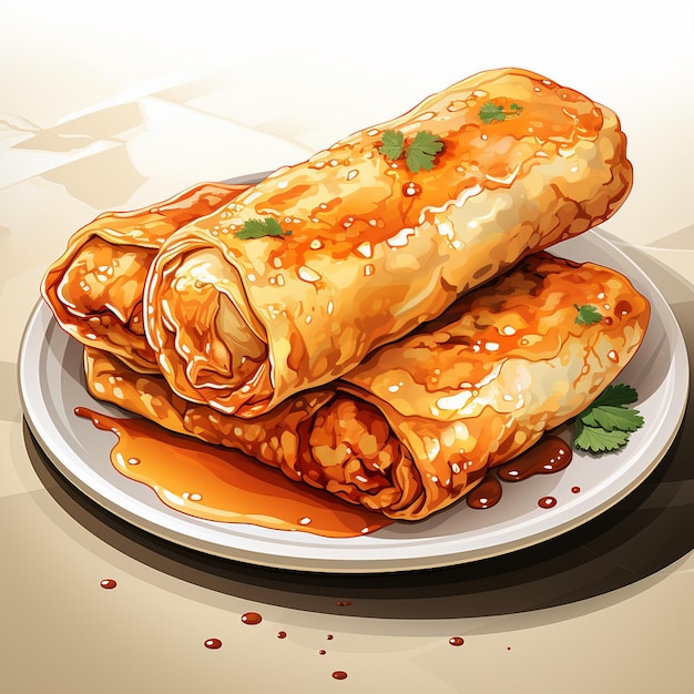 Delectable Chimichanga Rolls with Vibrant Toppings | Jiffy Designs