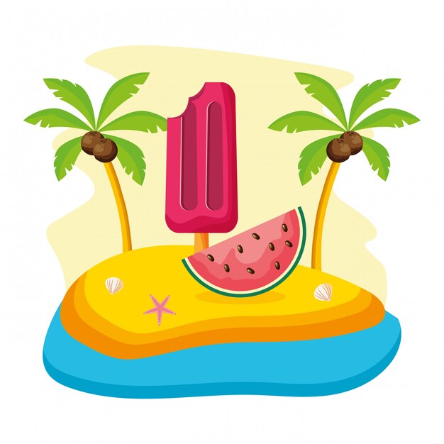 Vibrant Tropical Popsicle Oasis on Inflatable Island | Jiffy Designs