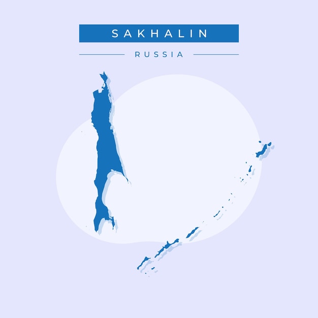 Detailed Map of Sakhalin Island in Russia | Jiffy Designs