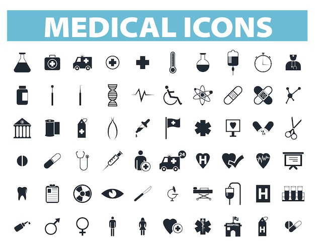 Comprehensive Collection of Diverse Medical Symbols and Iconography ...