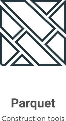 Parquet Outline Vector Icon. Thin Line Black Parquet Icon, Flat Vector ...