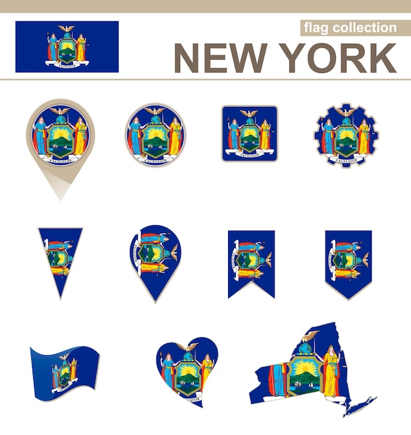 Vibrant Symbols of New York: A Diverse Flag Collection | Jiffy Designs