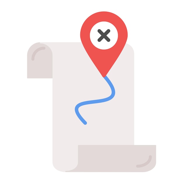 Minimalist Map Marker with Crossed-Out Location Icon | Jiffy Designs