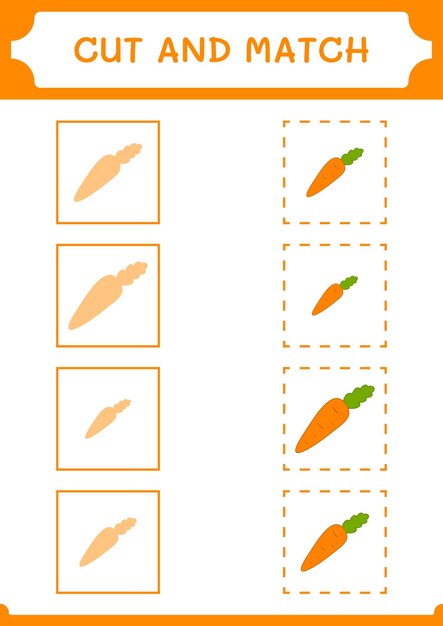 Playful Carrot Matching Game for Kids | Jiffy Designs