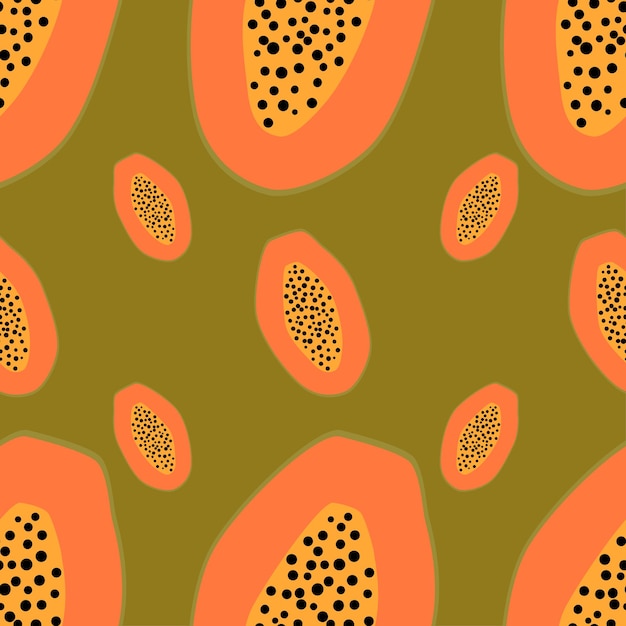 Vibrant Papaya Pattern with Dotted Accents | Jiffy Designs