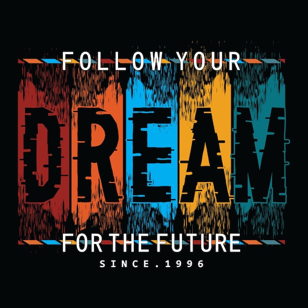 Bold Typographic Dream Poster with Vibrant Retro Palette | Jiffy Designs