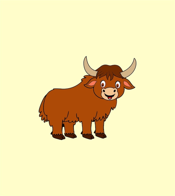 Cheerful Highland Cow with Playful Expression | Jiffy Designs