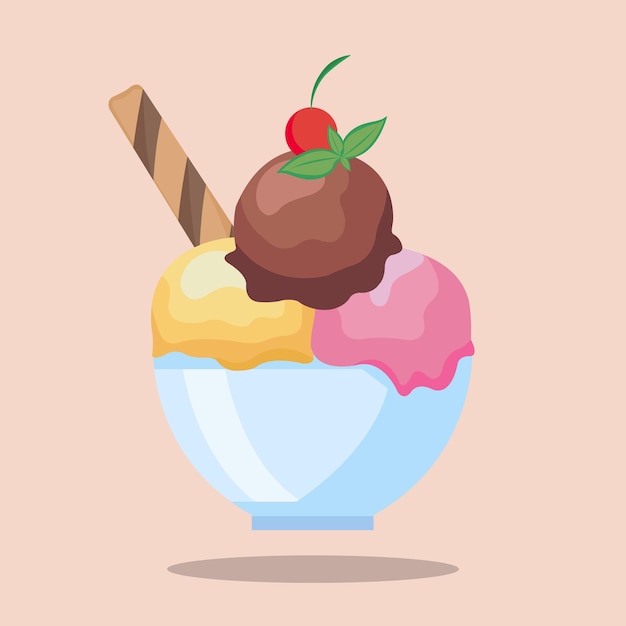 Delightful Ice Cream Sundae with Vibrant Flavors | Jiffy Designs